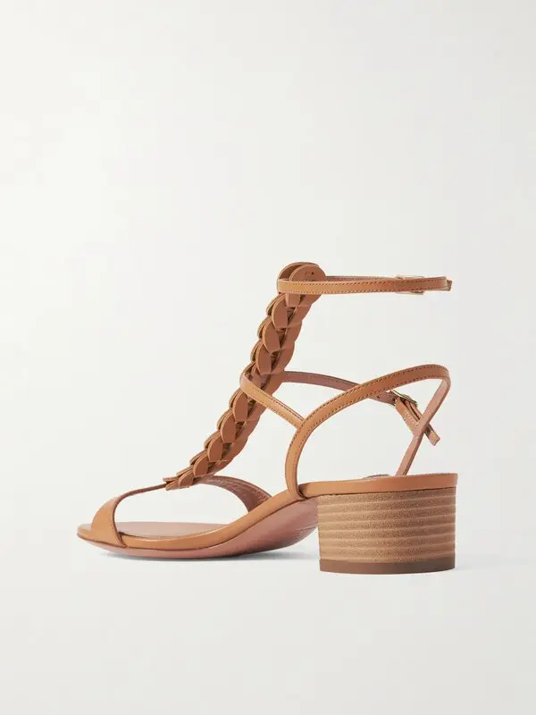 AQUAZZURA Destiny Gladiator 35 Braided Leather Sandals