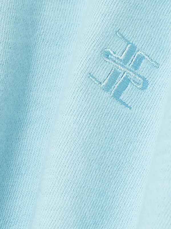 Eterne Sonny Embroidered Cotton-jersey Sweatshirt - Blue