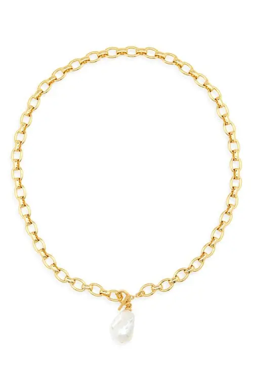 DEAN DAVIDSON Florence Freshwater Pearl Pendant Collar Necklace - Pearl/ Gold