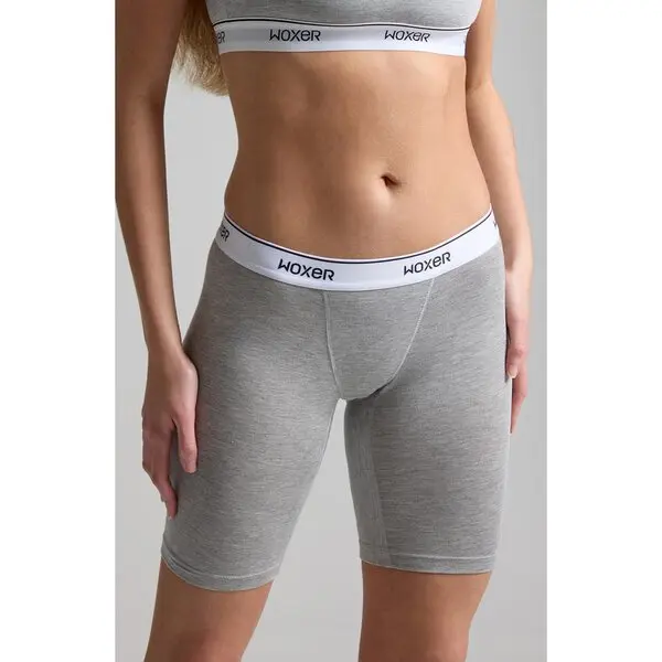 WOXER Biker Ultra-soft 9-inch Boxer Briefs - Heather Grey