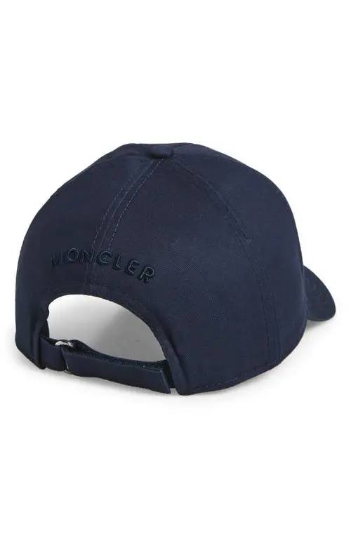 Moncler Logo Patch Adjustable Baseball Cap - Navy Blue