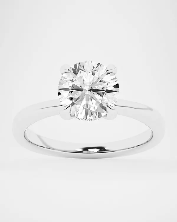 Neiman Marcus Lab Grown Diamond 18k Round Solitaire Ring, 2.06 Tcw - White Gold