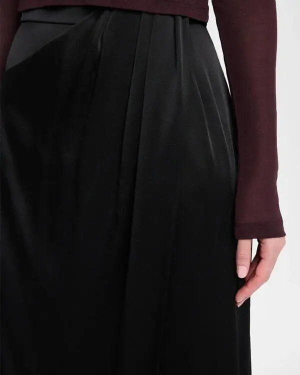 Lapointe Satin Wrap Maxi Skirt