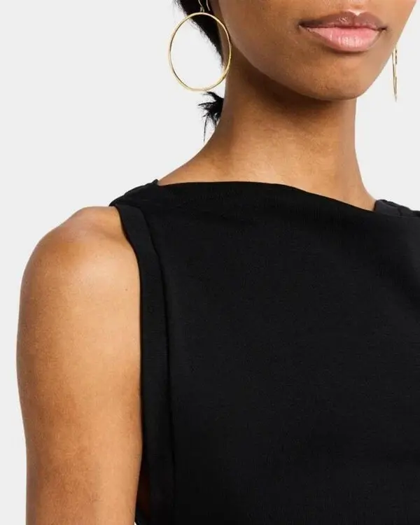 A.L.C. Mae Cropped High-neck Top - Black