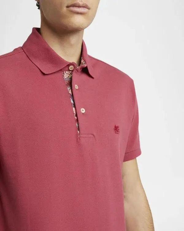 Etro Apos;s Cotton Logo-embroidered Polo Shirt