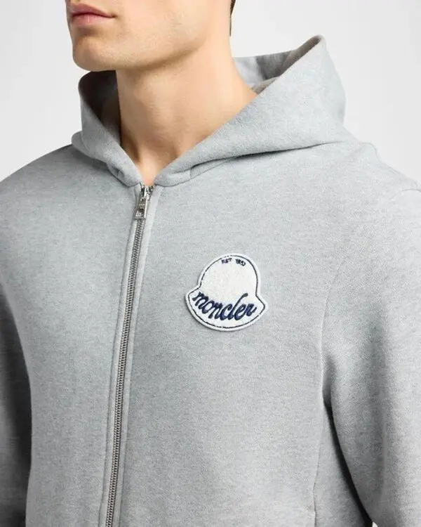 Moncler Chenille-logo Full-zip Hoodie