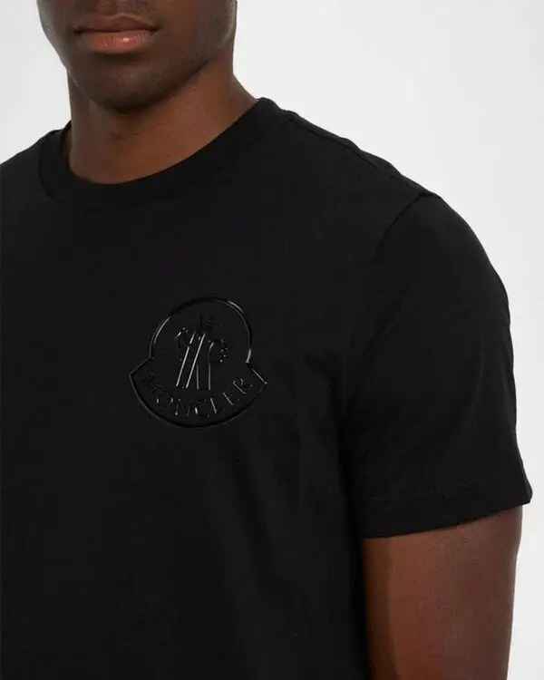 Moncler Apos;s Glossy Logo Crewneck T-shirt