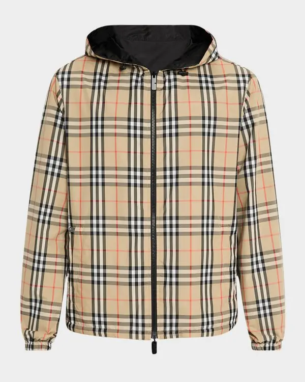 Burberry Vintage Check Hooded Jacket - Sand Ip Check