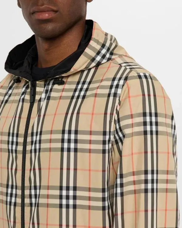 Burberry Vintage Check Hooded Jacket - Sand Ip Check