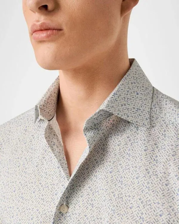 Eton Apos;s Signature Twill Geometric Slim-fit Dress Shirt - Lt Blue