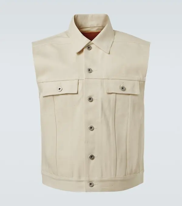 Rick Owens Denim Vest - Neutrals