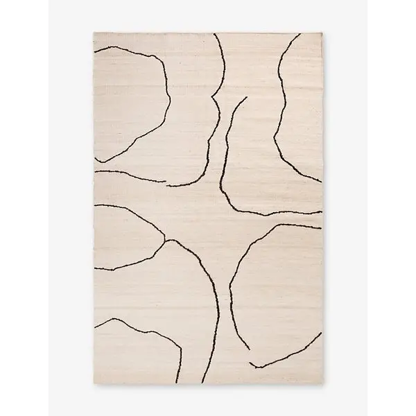 FERM LIVING Gesso Jute Rug 200cm X 300cm - Off White Dark Fig