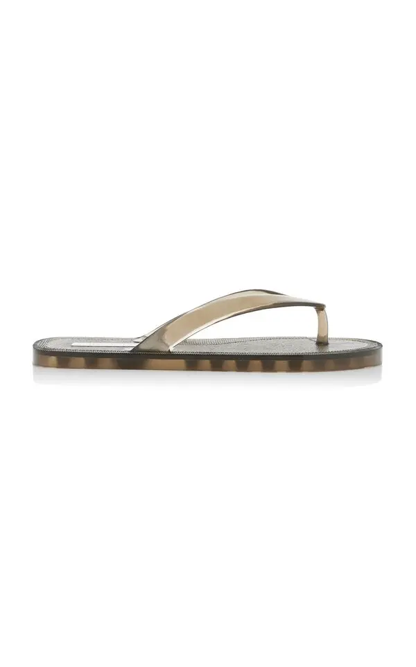 ST. AGNI Jelly Flip Flop Sandals - Brown
