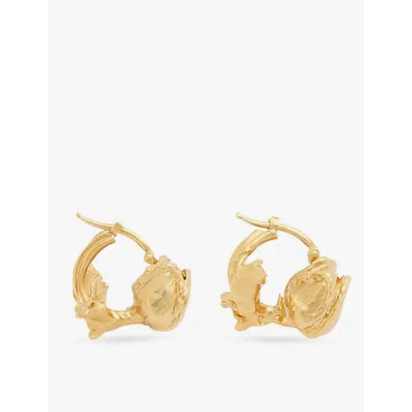 Marni Tulip Brass Hoop Earrings - 00y65