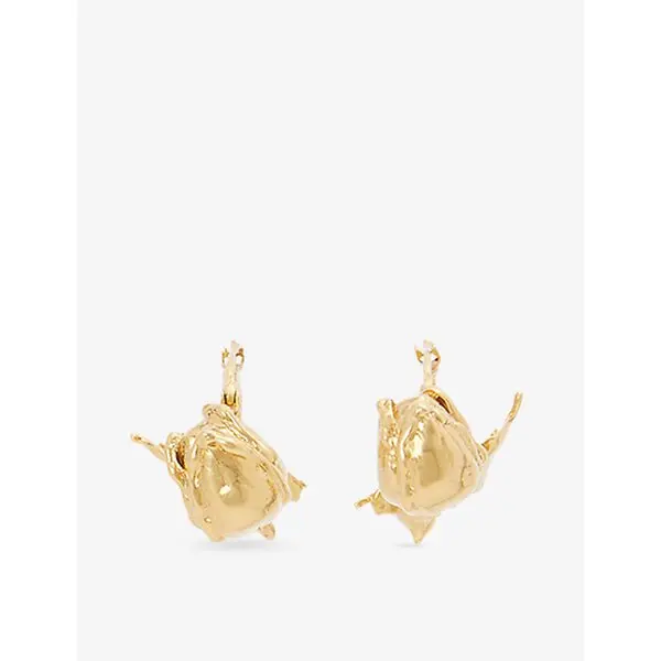 Marni Tulip Brass Hoop Earrings