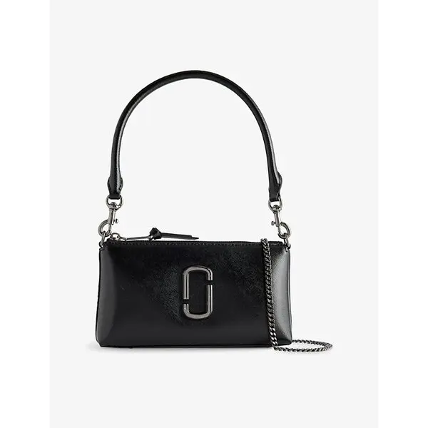 Marc Jacobs The Snapshot Dtm Convertible Leather Shoulder Bag - Black