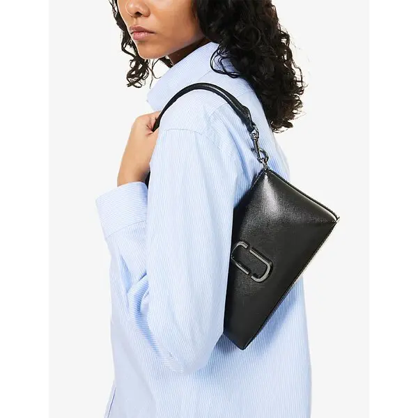 Marc Jacobs The Snapshot Dtm Convertible Leather Shoulder Bag - Black