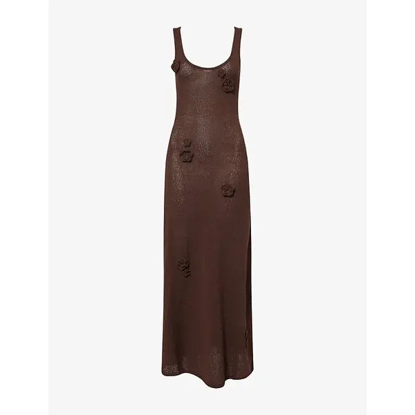 4th and reckless brown dress 4th And Reckless Knitted Bodycon Midi Dress Brown – Dolls Kill main image 0