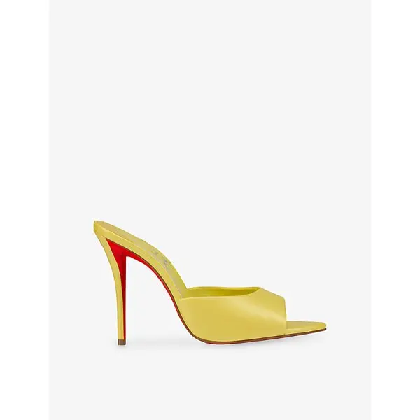 CHRISTIAN LOUBOUTIN Miss Z 100 Leather Mules - Citronnade