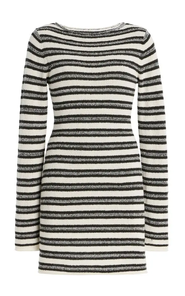 ZULU & ZEPHYR Cotton-blend Textured-knit Mini Dress