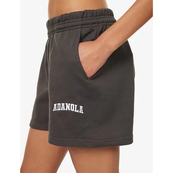 ADANOLA Cotton-jersey Varsity Drawstring Shorts