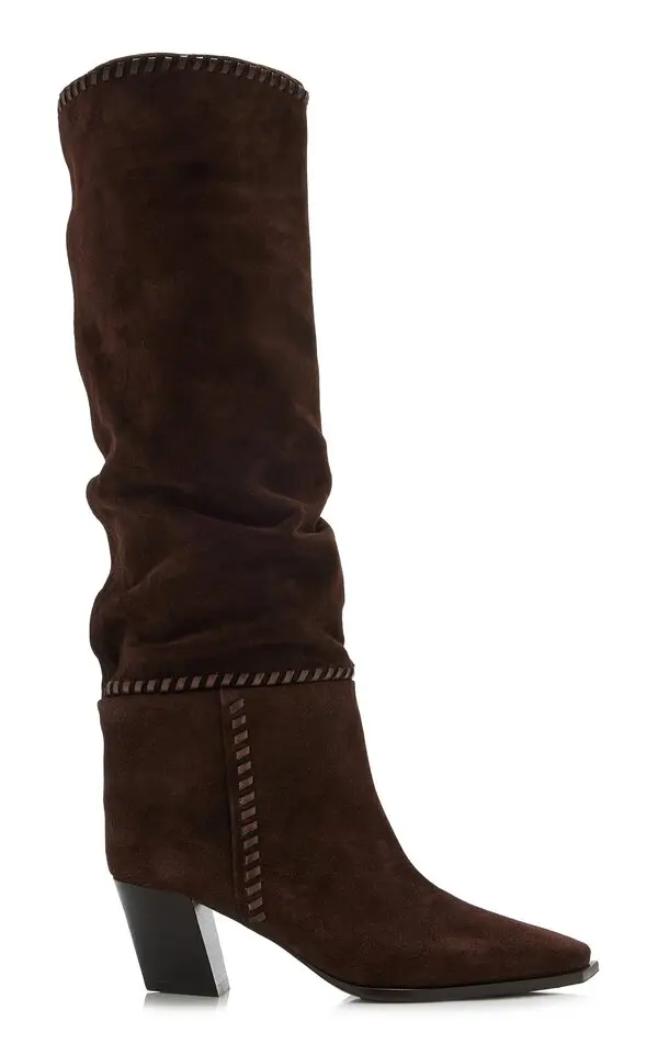 JIMMY CHOO Hart Knee High Suede Boots - Brown