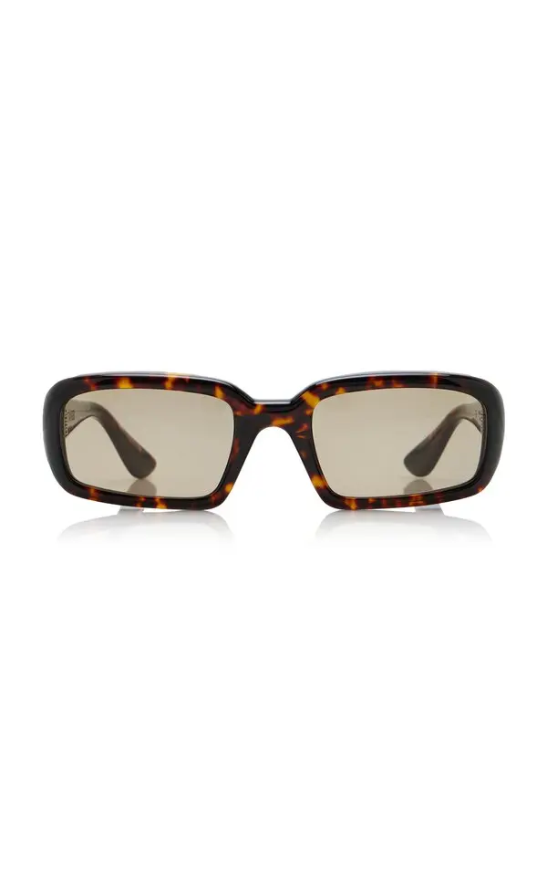 PORT TANGER Mektoub Rectangle-frame Sunglasses - Brown