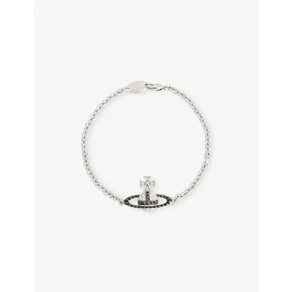 VIVIENNE WESTWOOD Mayfair Bass Relief Bracelet - Rhod/ Gunmetal / Crystal