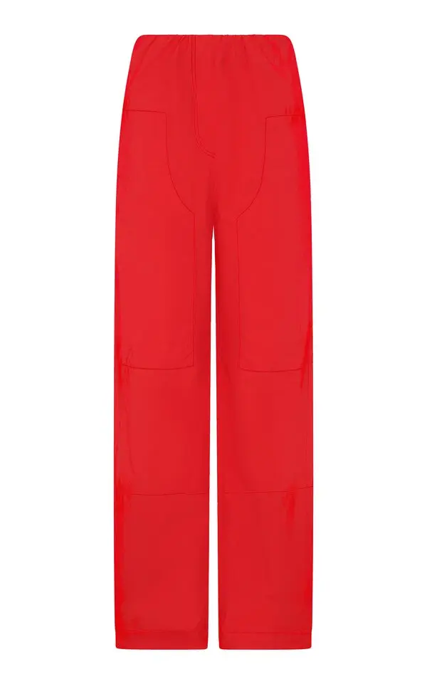 Paris Georgia Cocoon Cotton Trackpants - Red