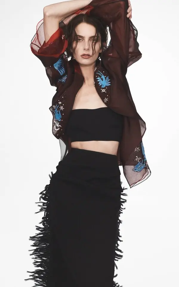 Maticevski Pencil Skirt With Tassels