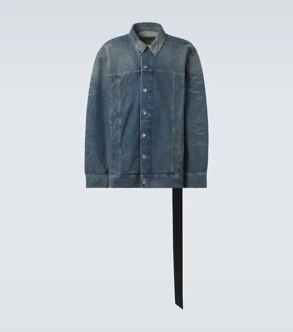 Rick Owens Jumbo Worker Denim Jacket - Blue