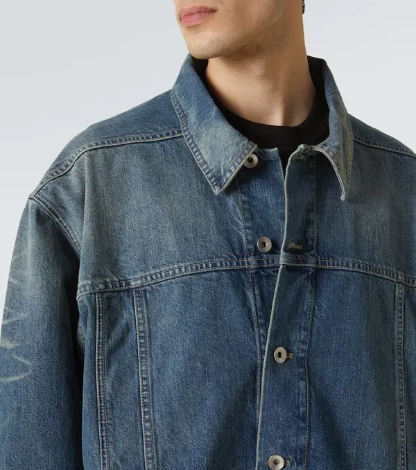 Rick Owens Jumbo Worker Denim Jacket - Blue