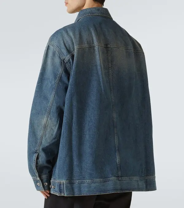 Rick Owens Jumbo Worker Denim Jacket - Blue
