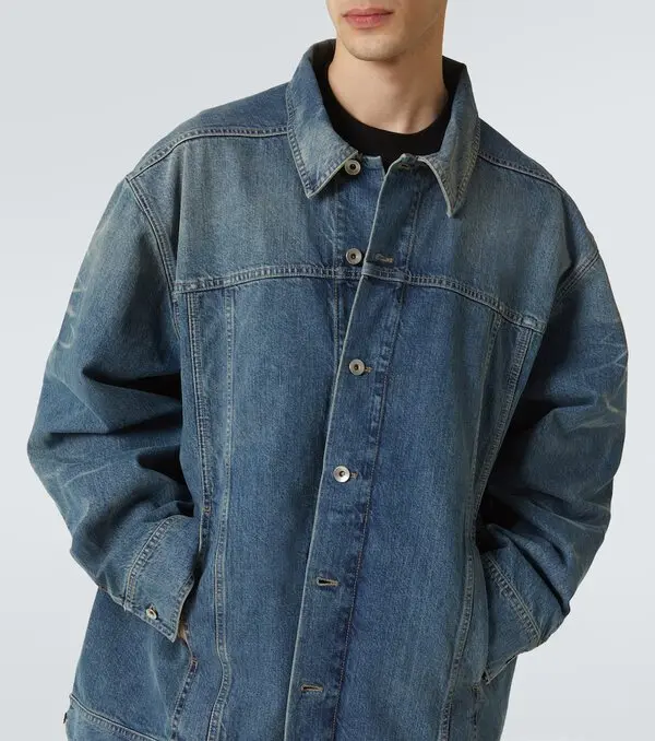 Rick Owens Jumbo Worker Denim Jacket - Blue