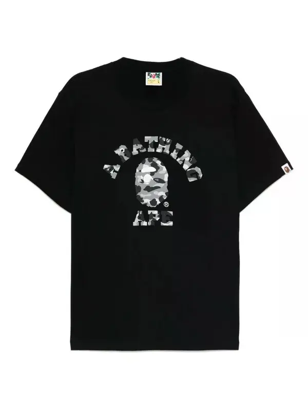 A BATHING APE 1st Camo College T-shirt - Black