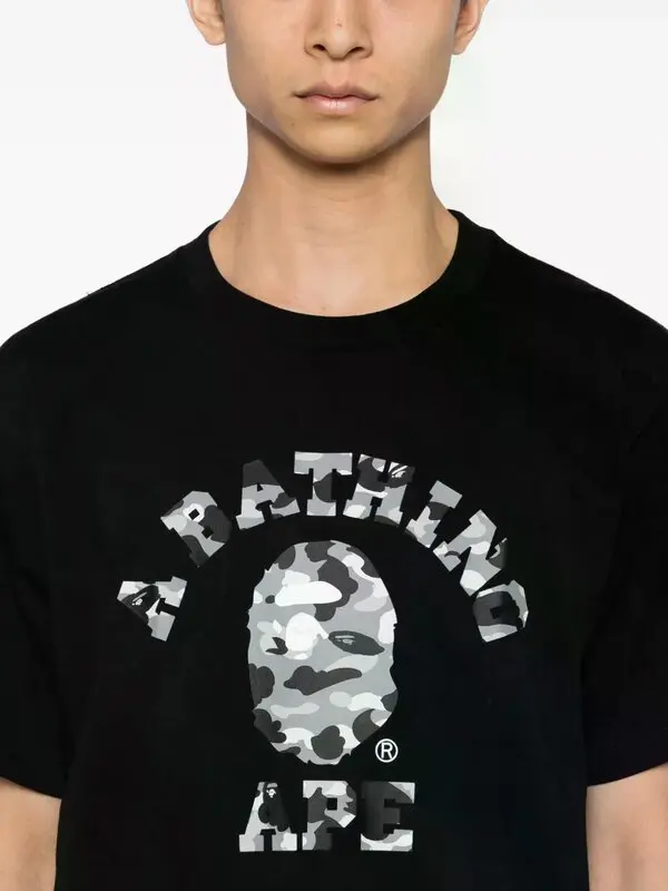 A BATHING APE 1st Camo College T-shirt - Black