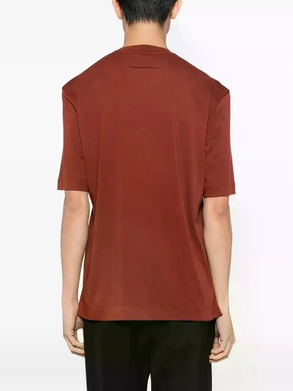 Zegna Back-panel Detail T-shirt - Red