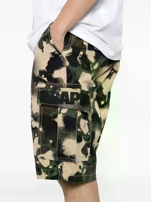 A BATHING APE Map Camo Cargo Shorts