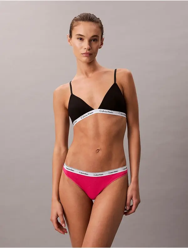 Calvin Klein Icon Logo Thong - Vibrant Pink