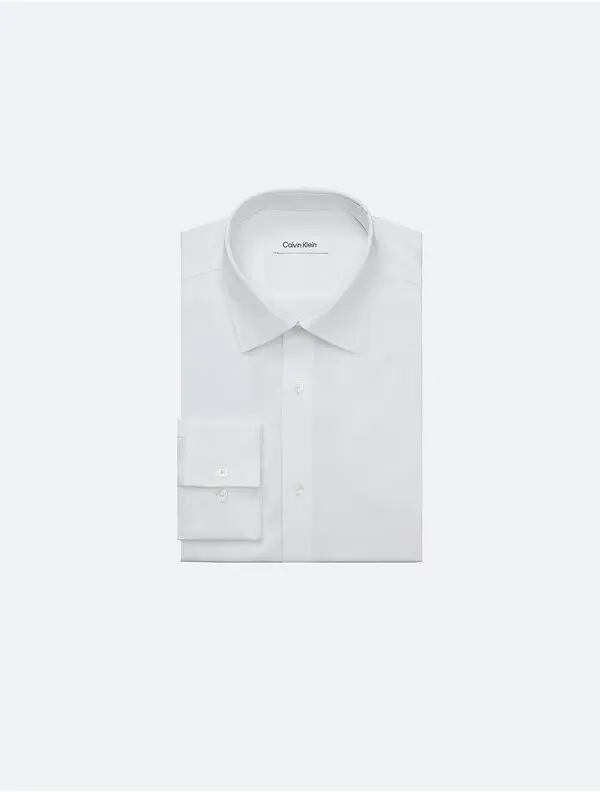 Calvin Klein Refined Slim Stretch Button-down Shirt - White