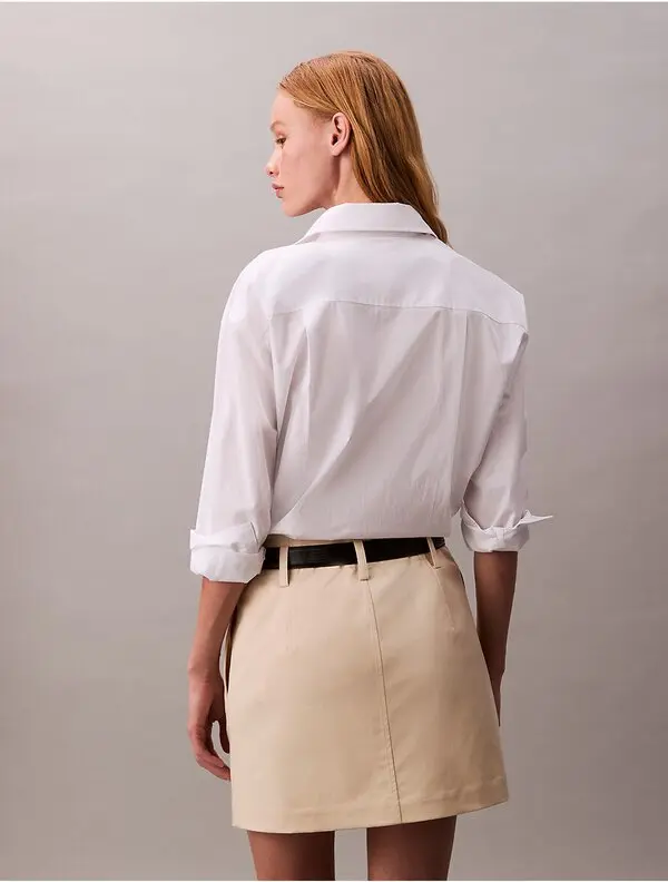 Calvin Klein Cotton Chino Mini Skirt