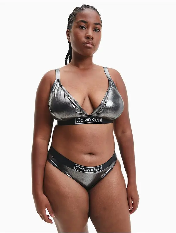 Calvin Klein Core Festive Plus Bikini Bottom - Black