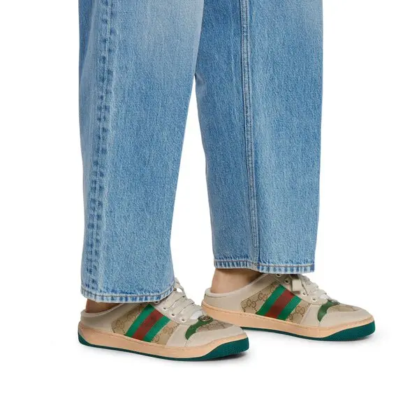 Gucci Screener Gg Canvas Mule - Beige