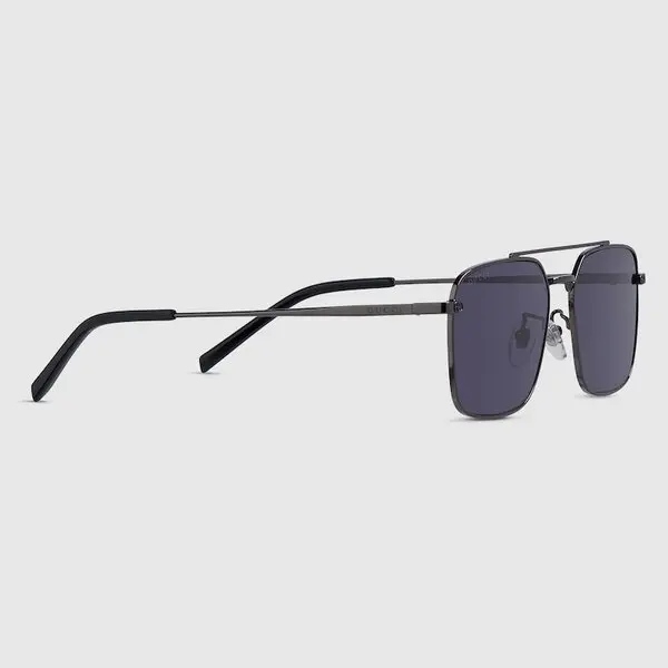 Gucci Specialized Fit Rectangle Sunglasses - Silver