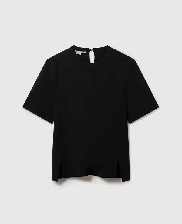 Stella McCartney Compact Knit Short-sleeve T-shirt - Black