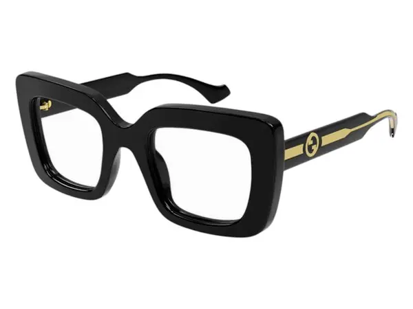 Gucci Square Full Rim Eyeglasses - Black (gg1554o 001)