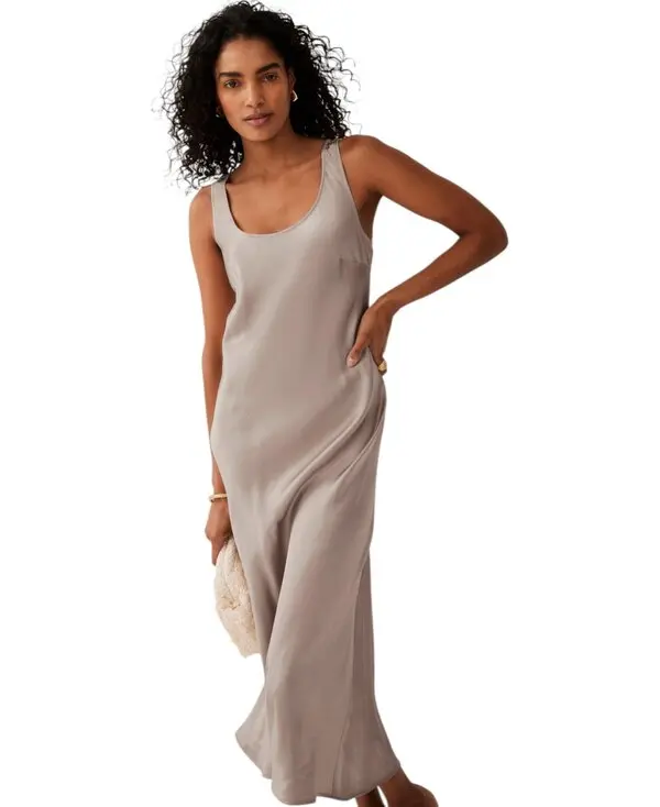 mint velvet satin slip dress MINT VELVET Maxi Slip Satin Dress