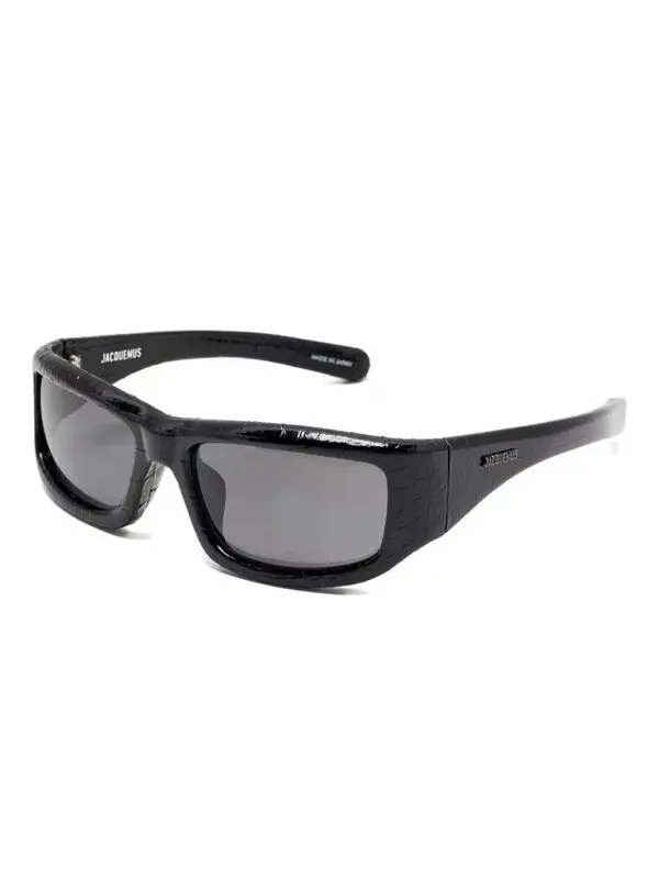 Jacquemus Rectangle-frame Sunglasses - Black
