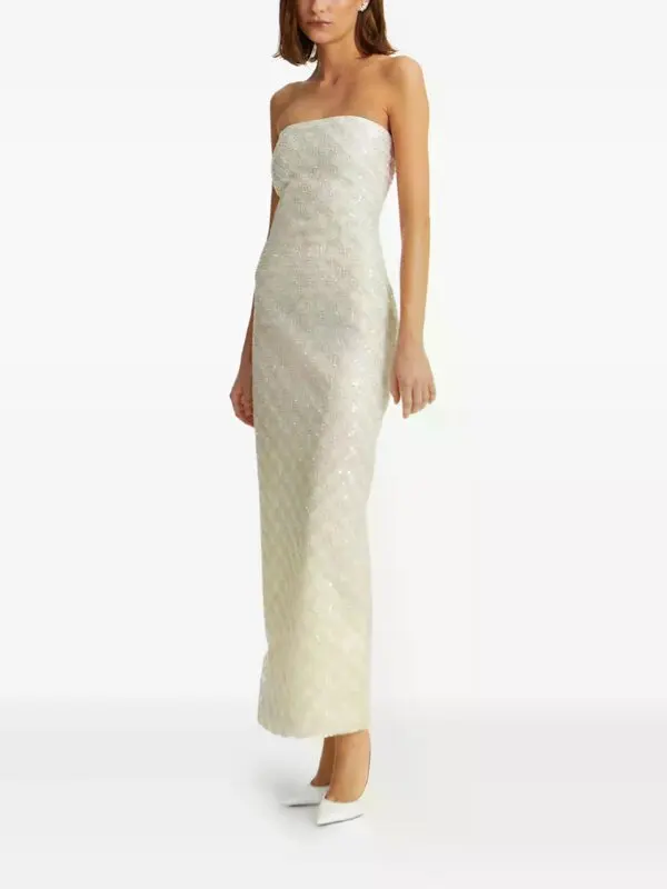 ROTATE BY BIRGER CHRISTENSEN Sequin Embellished Strapless Dress