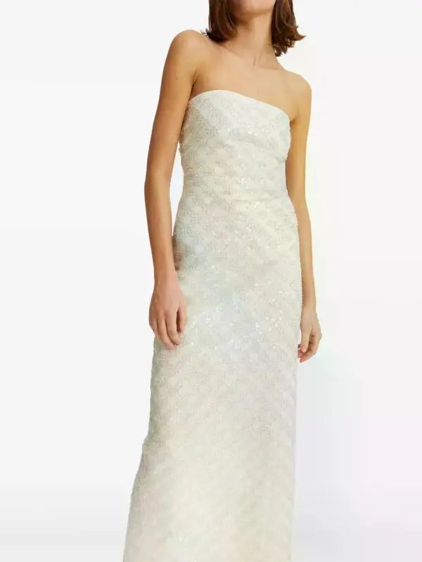 ROTATE BY BIRGER CHRISTENSEN Sequin Embellished Strapless Dress